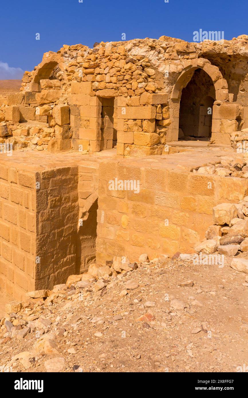 Ruins of crusaders castle Montreal, Shoubak, Shobak or Shawbak in ...