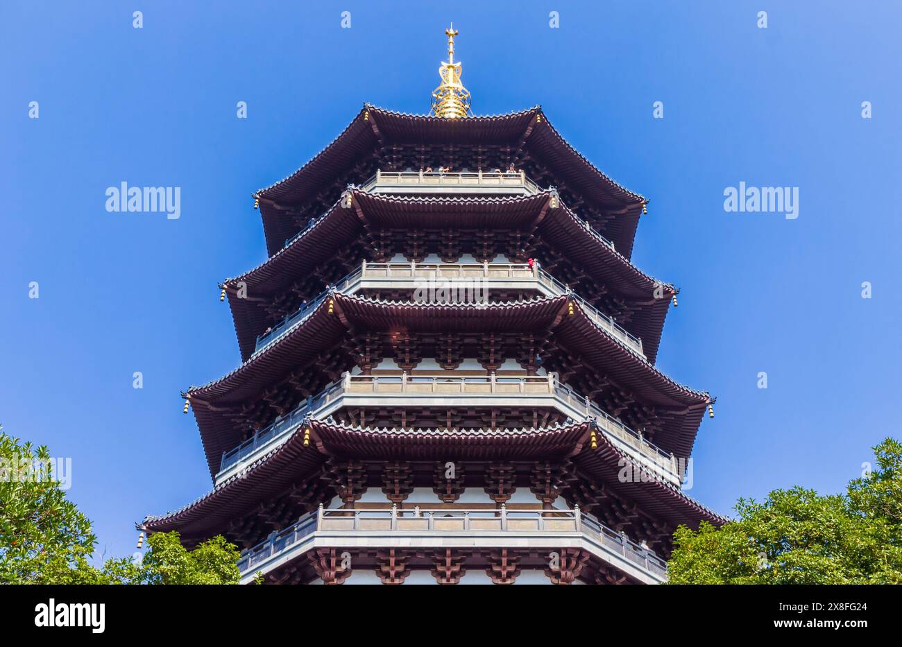 Top of the historic Leifeng Pagoda in Hangzhou, China Stock Photo - Alamy