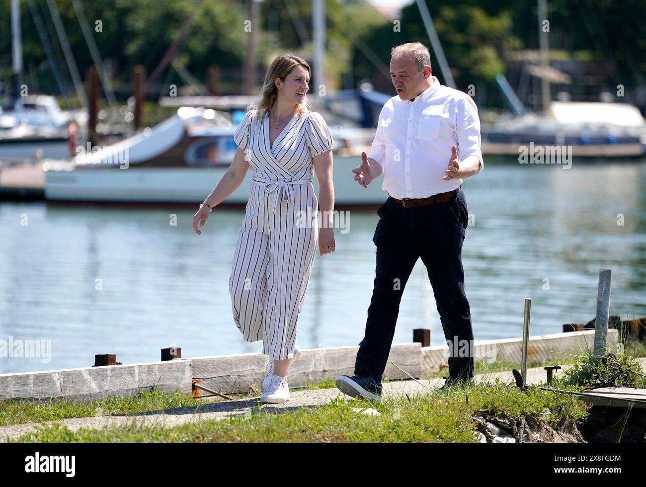 Liberal Democrat leader Sir Ed Davey walks with Liberal Democrat ...