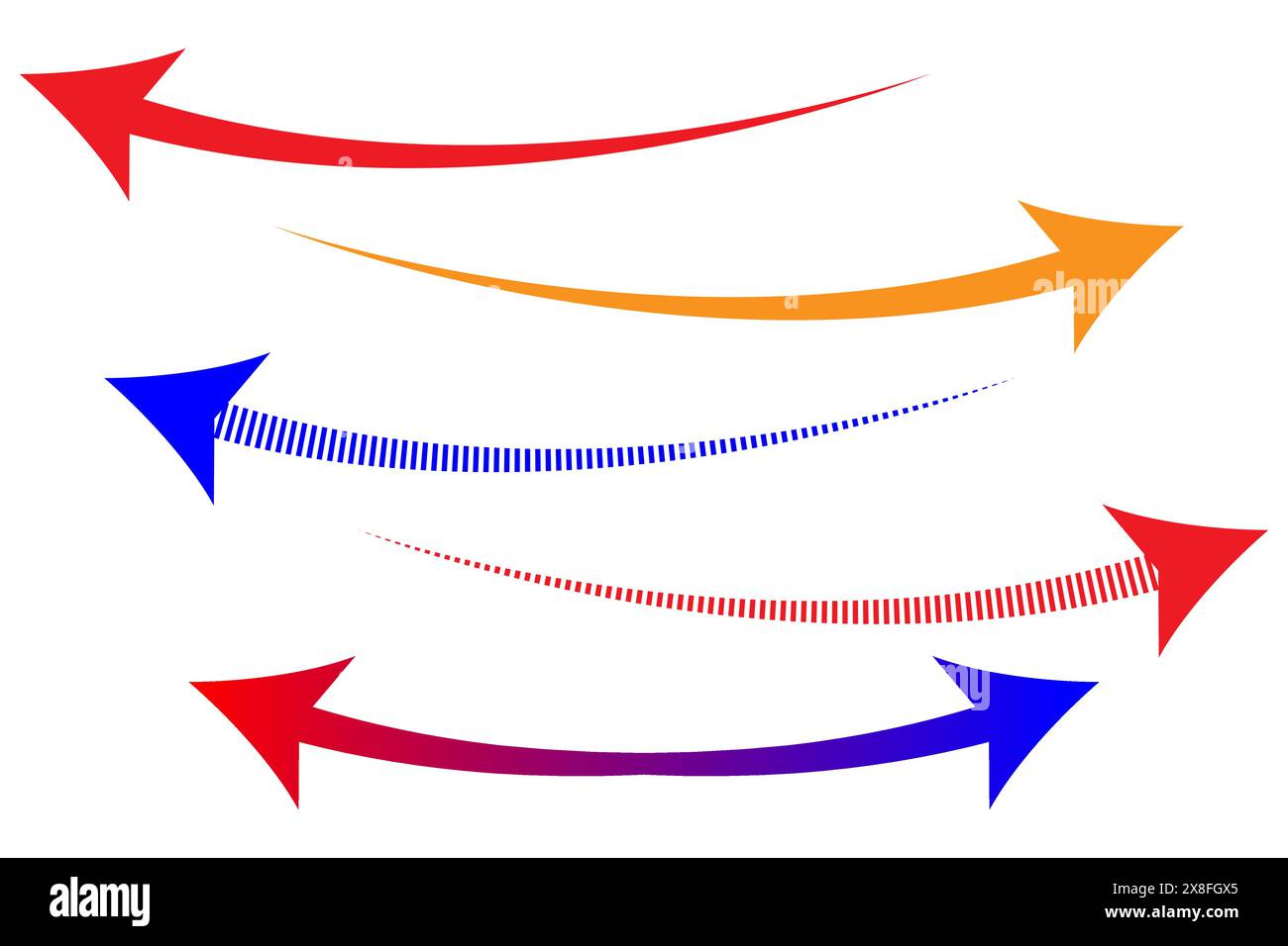 Curved Arrow Cut Out Stock Images And Pictures Alamy