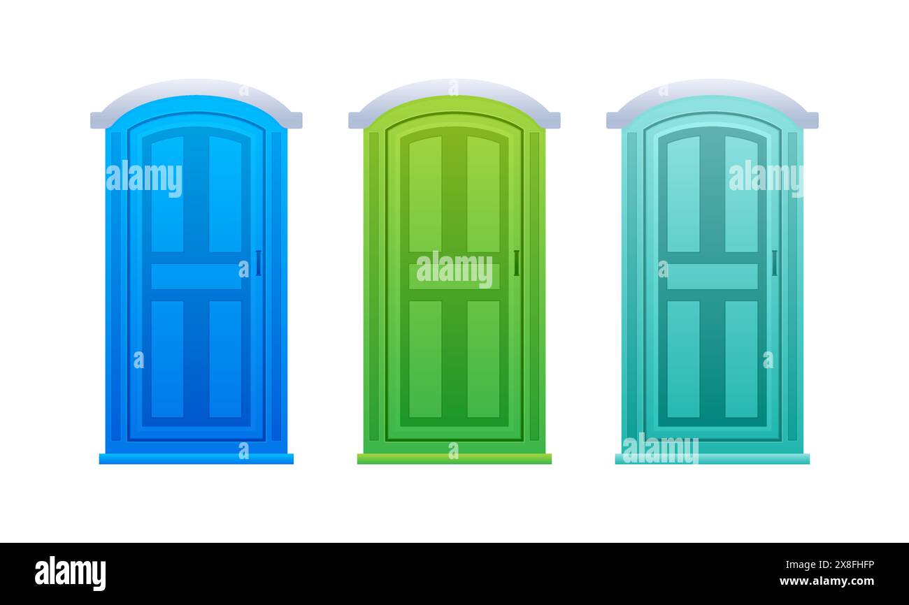 Public bio toilet. Mobile portable plastic toilet used in public places ...