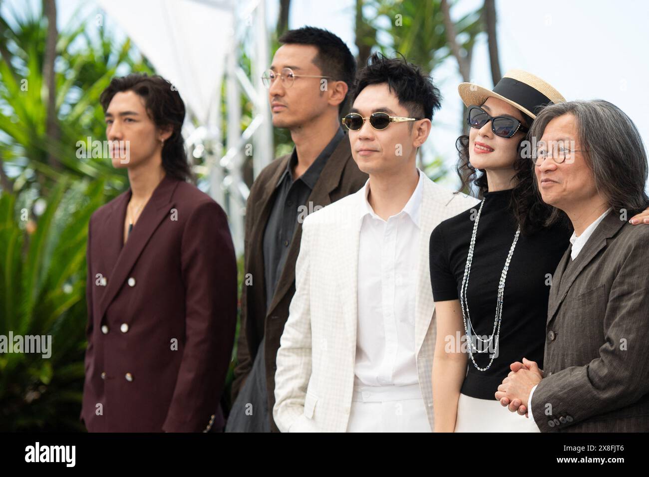 Cannes, France. 25th May, 2024. Ci Sha, Wang Chuanjun, Li Xian, Zhang Ziyi and Peter Ho-Sun Chan ...