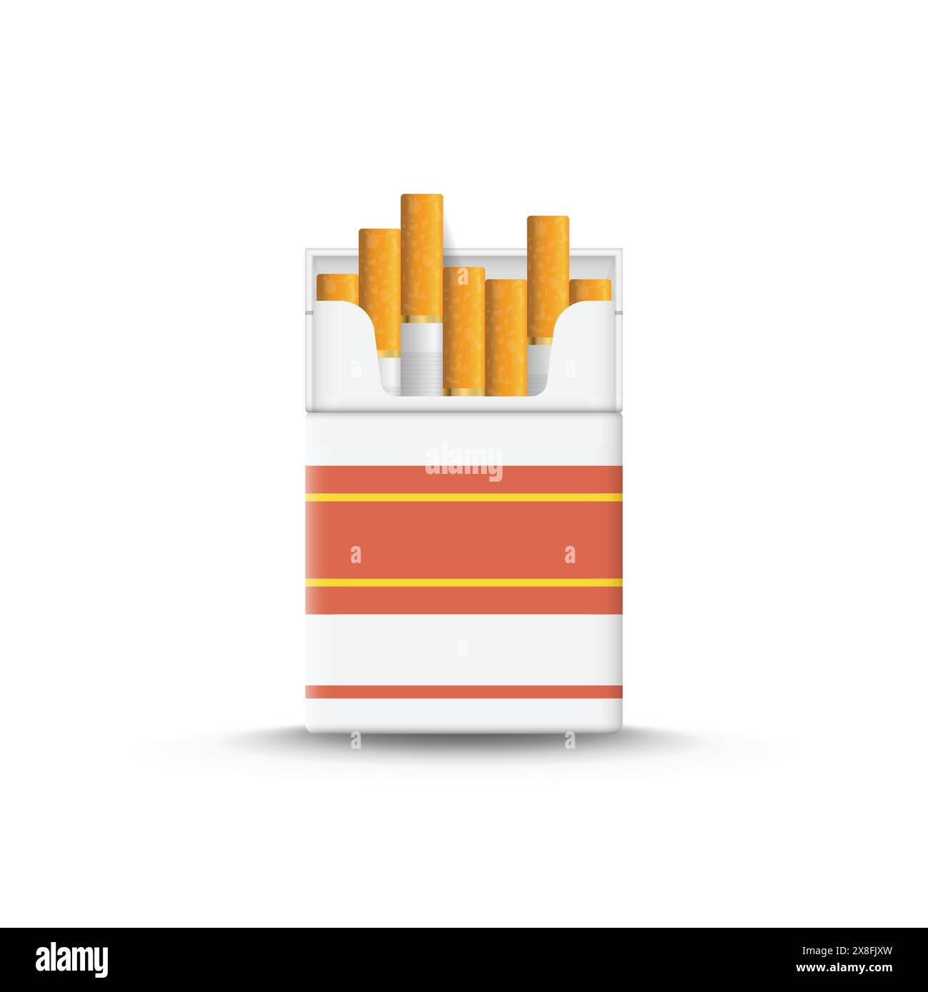 Cigarettes in ashtray color background Stock Vector Images - Alamy