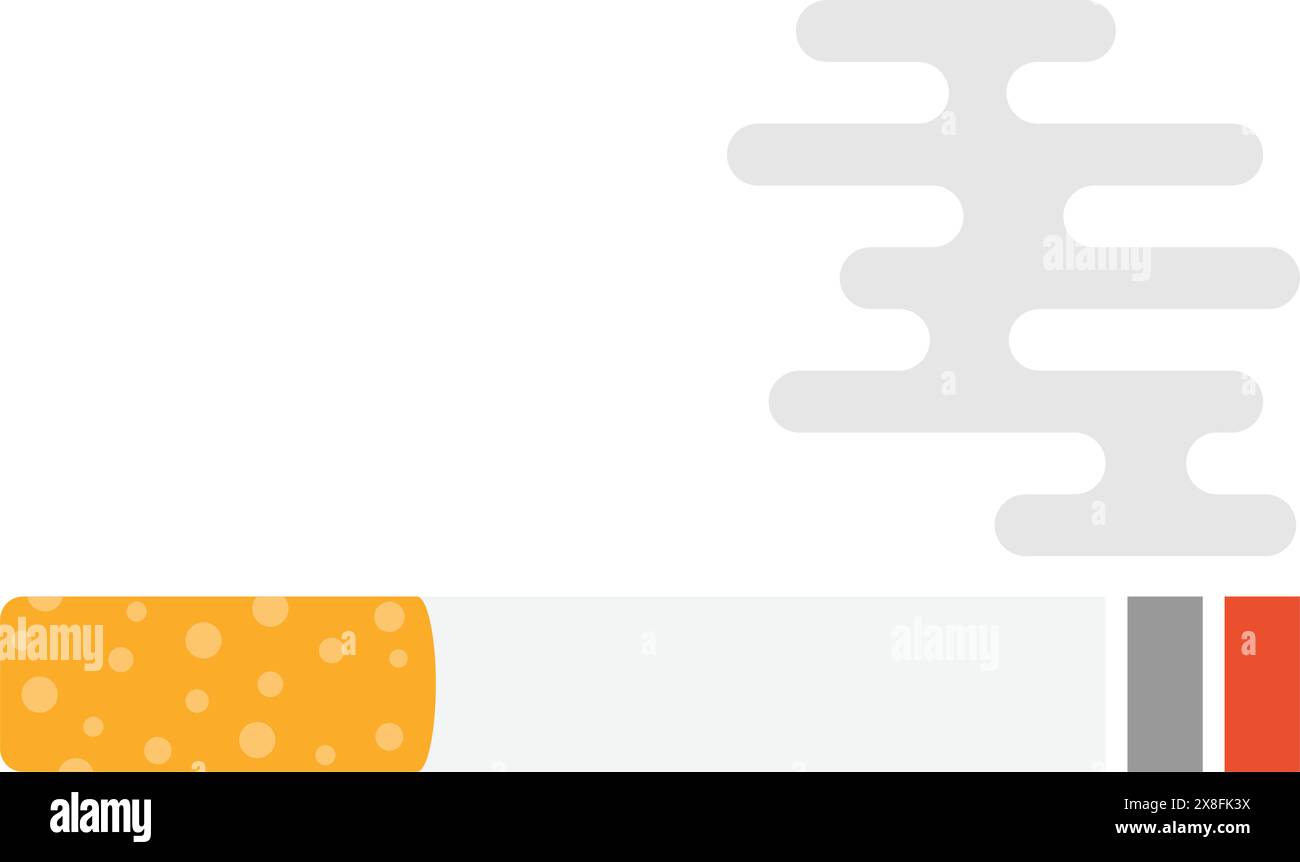 Cigarette icon in flat style. Smoking vector illustration on isolated ...