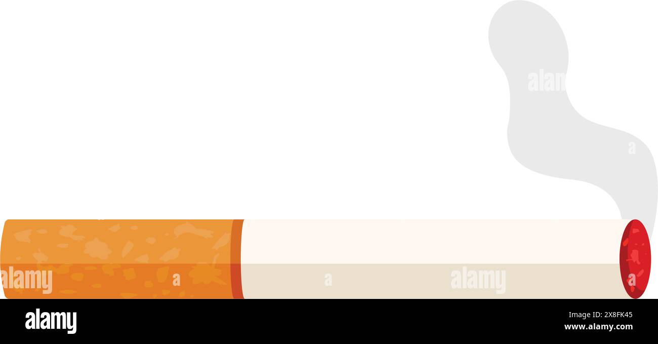 Cigarette icon in flat style. Smoking vector illustration on isolated ...