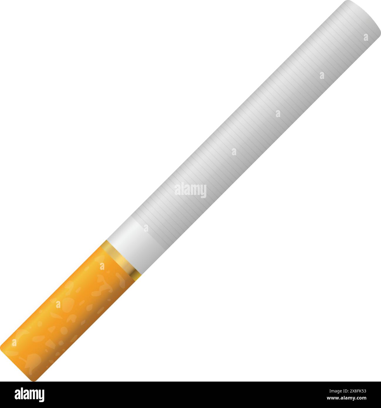 Cigarette icon in flat style. Smoking vector illustration on isolated ...