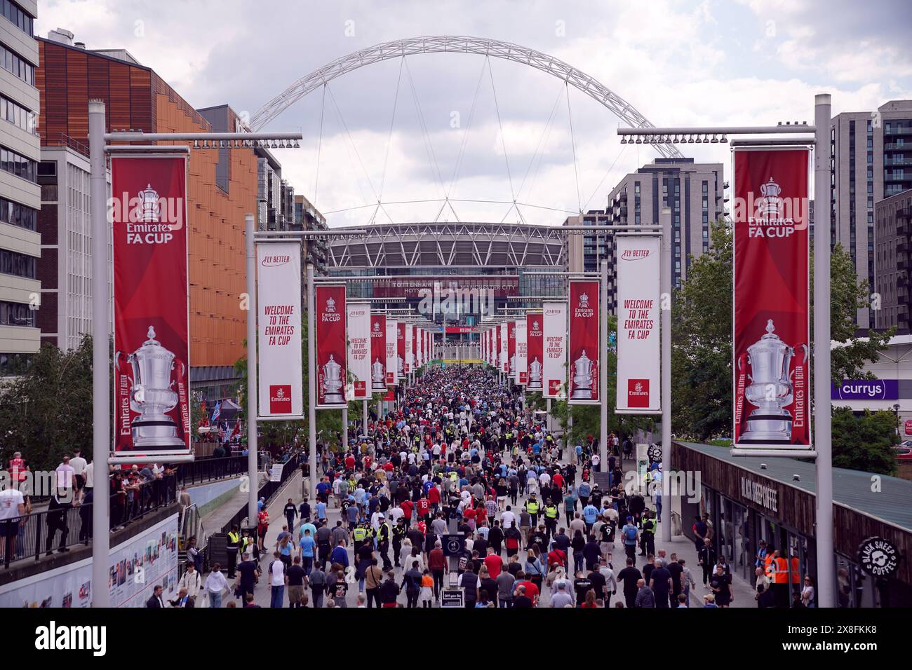 Fans on Wembley Way ahead of the Emirates FA Cup final at Wembley ...