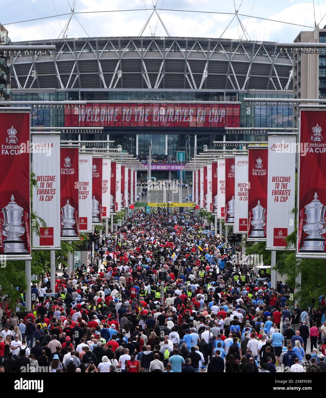 A general view of Wembley Way ahead of the Emirates FA Cup final at ...