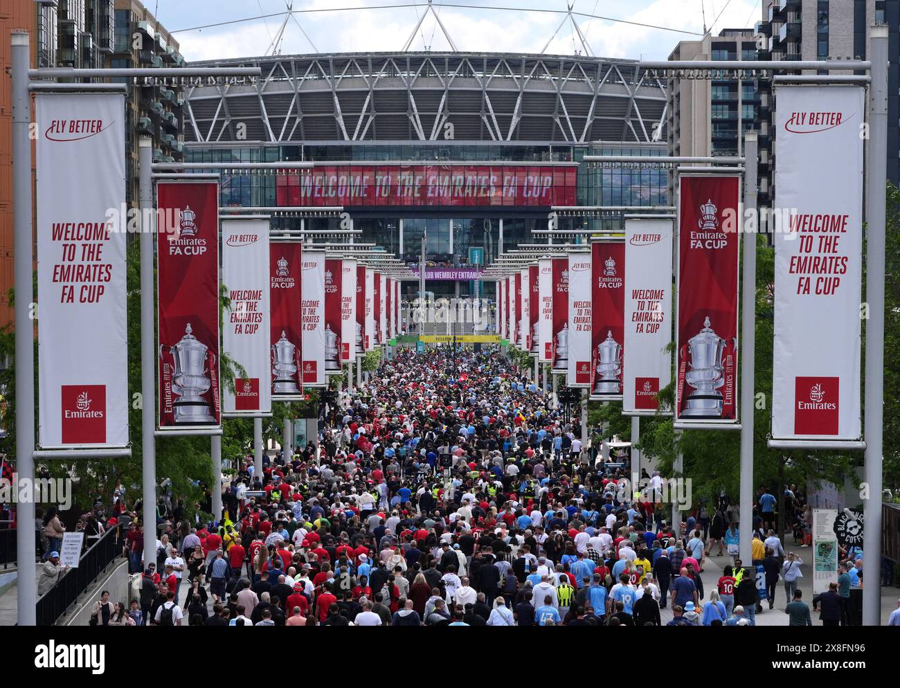 A general view of Wembley Way ahead of the Emirates FA Cup final at ...