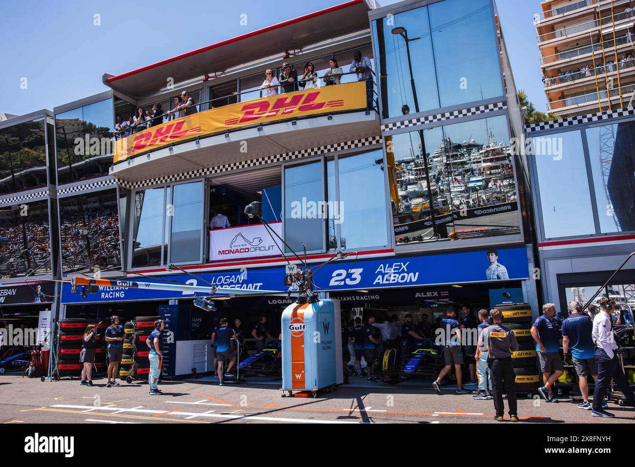 Williams Racing pit garages. 25.05.2024. Formula 1 World Championship ...