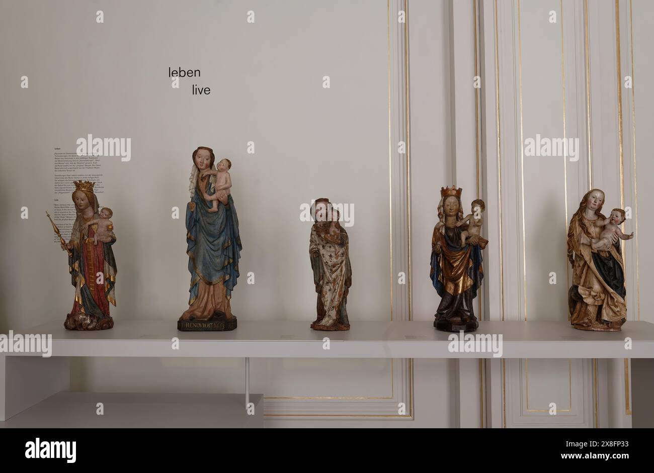 Vienna, Austria. Cathedral Museum Vienna. Madonna statues. Wood ...