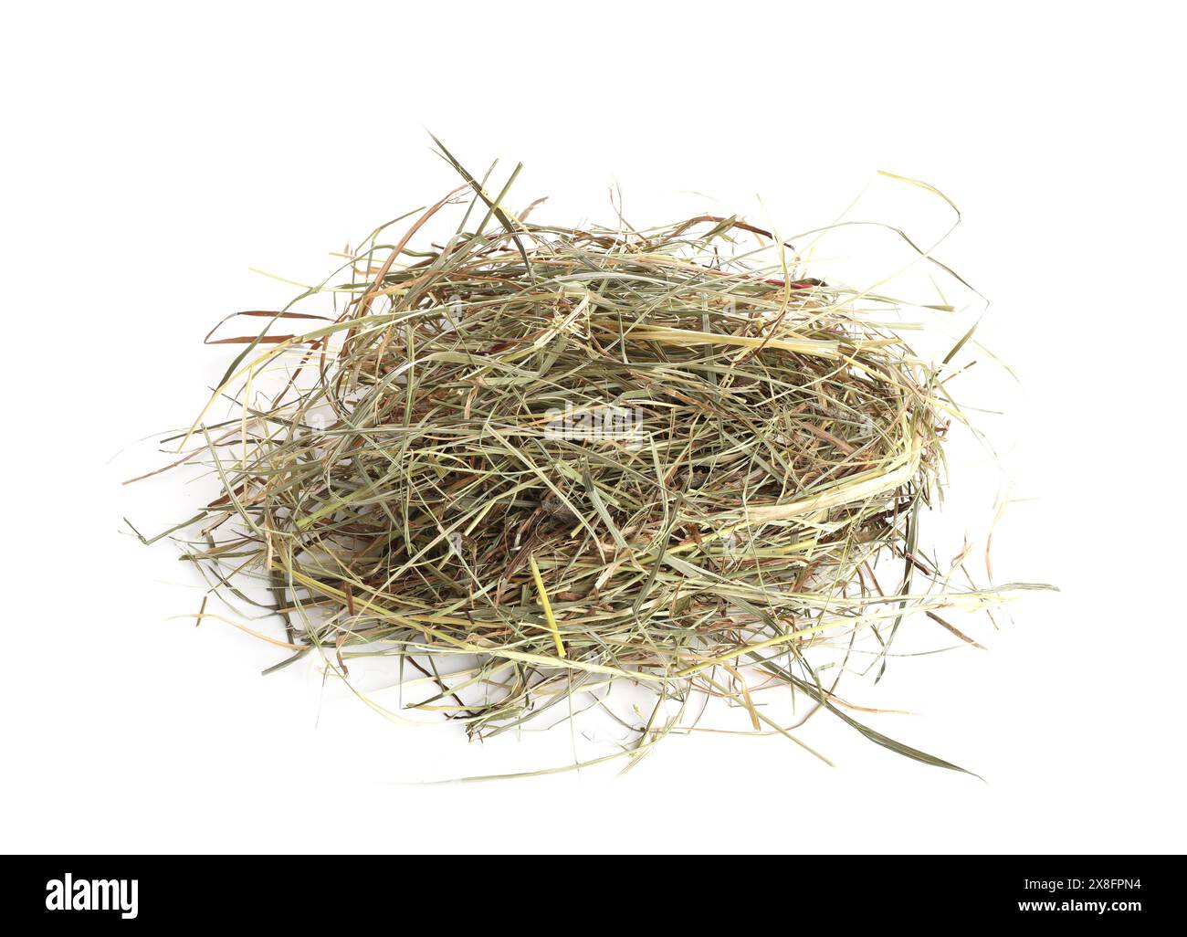 Dried hay isolated on white, top view Stock Photo - Alamy