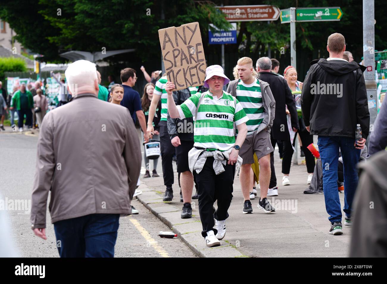 Celtic supporters before the Scottish Gas Scottish Cup final at Hampden ...