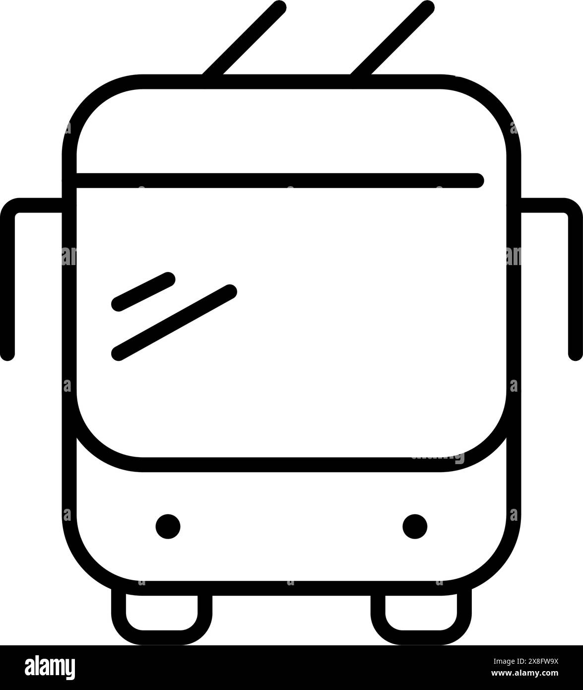 Trolleybus. Electricity powered tram bus. Clean urban mobility ...