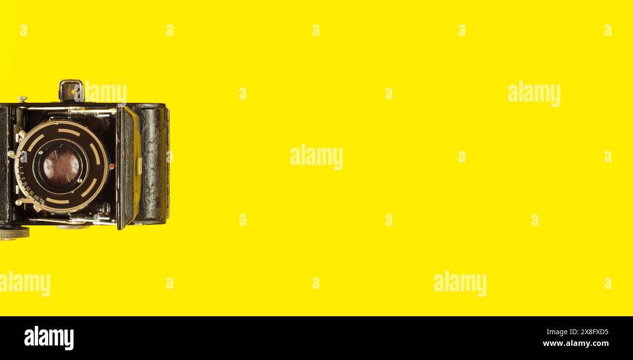 Comeback of film photography concept with vintage analog camera on ...