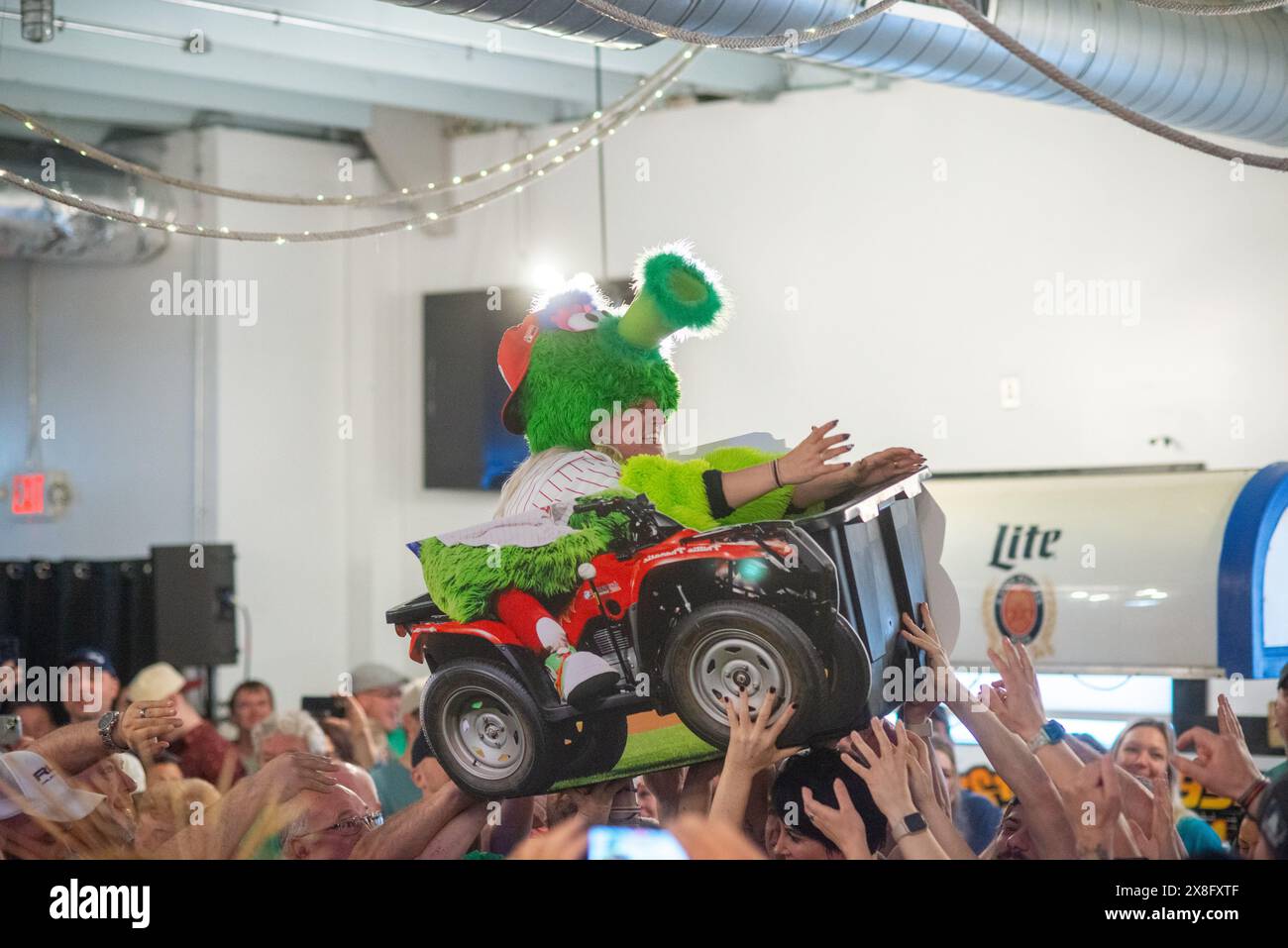 North Wildwood, United States. 24th May, 2024. A crowd surfing ...