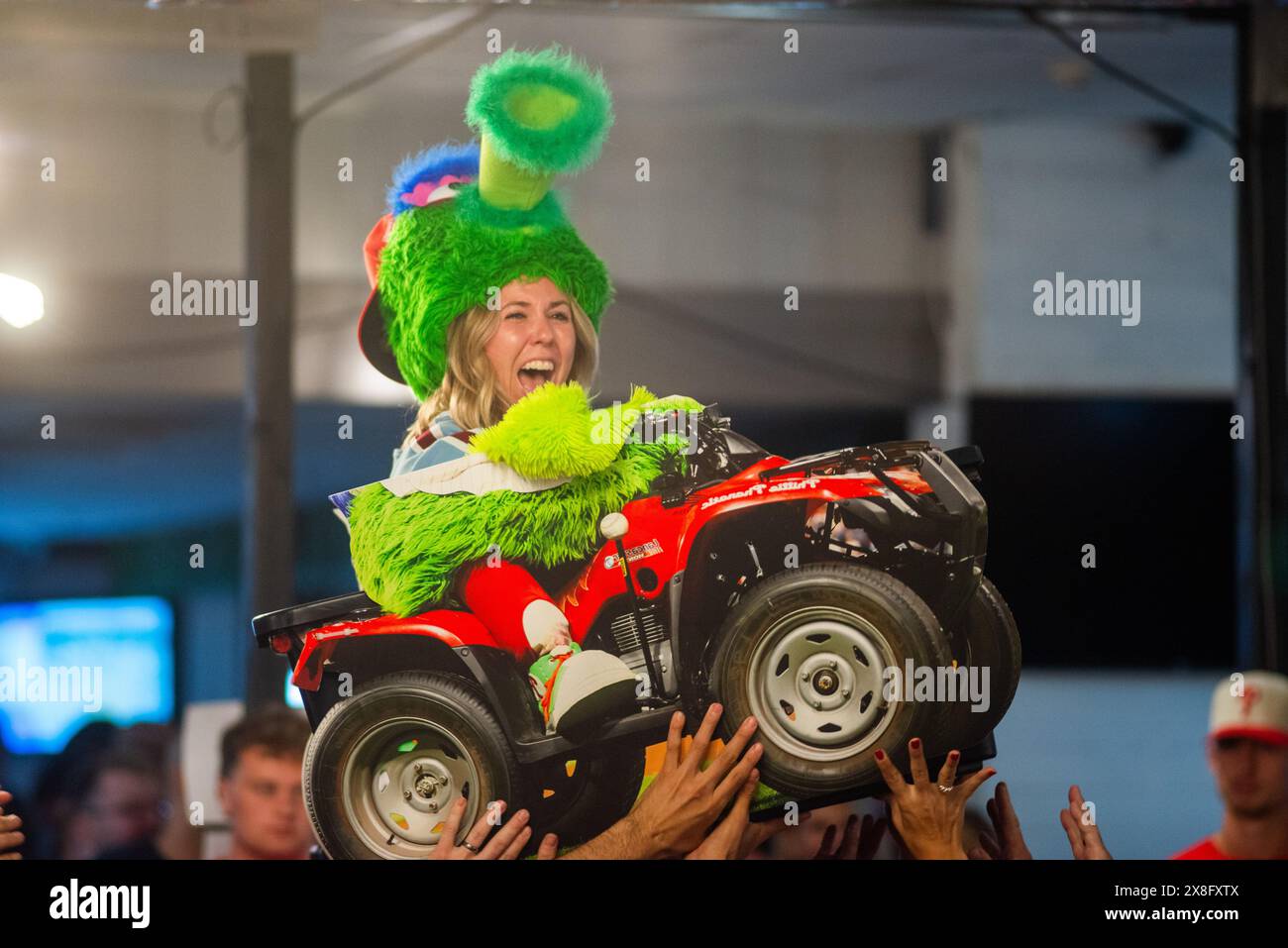 North Wildwood, United States. 24th May, 2024. A crowd surfing ...