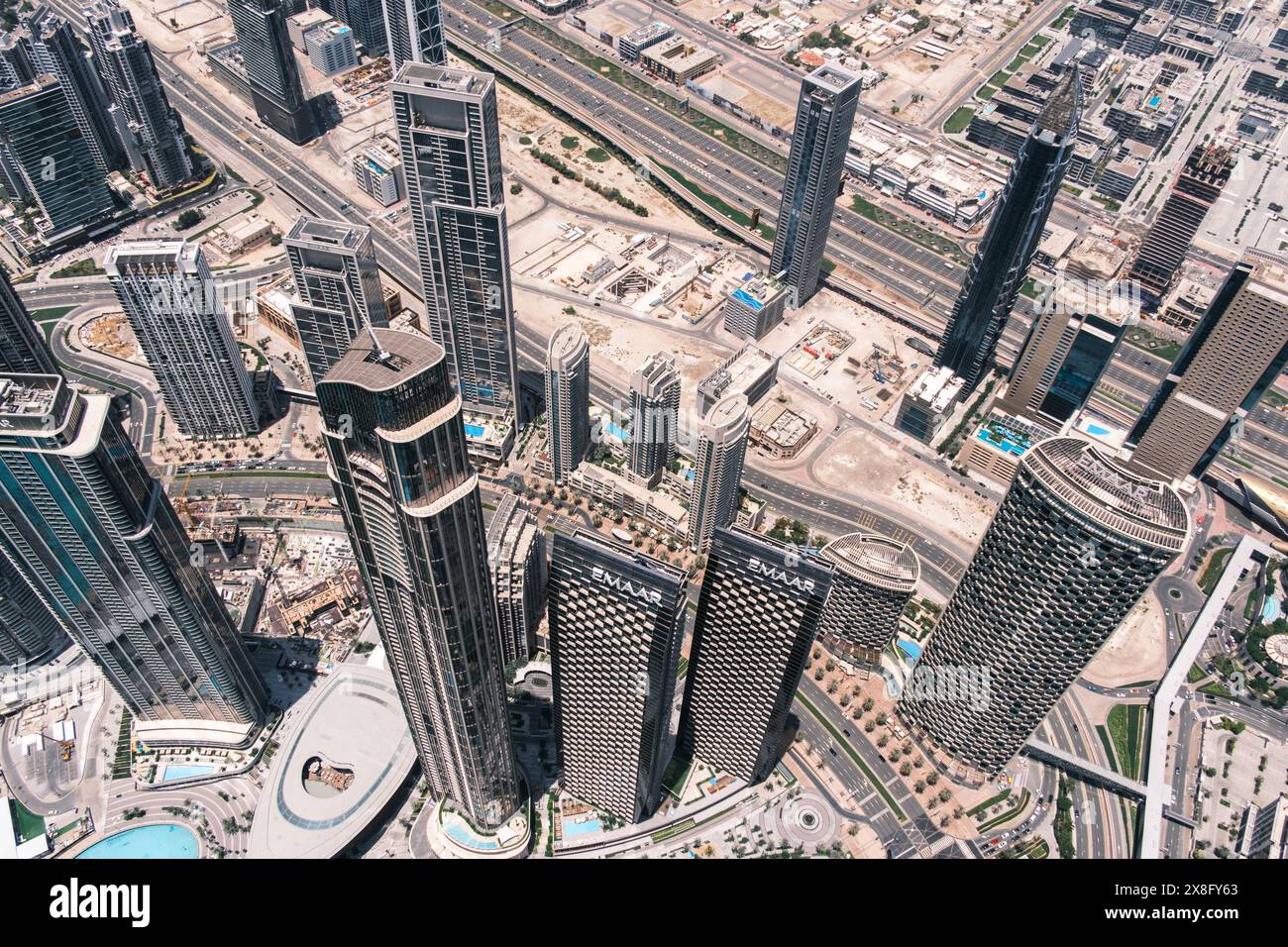 Dubai from above, taken from the 154th floor of the Burj Khalifa Stock ...