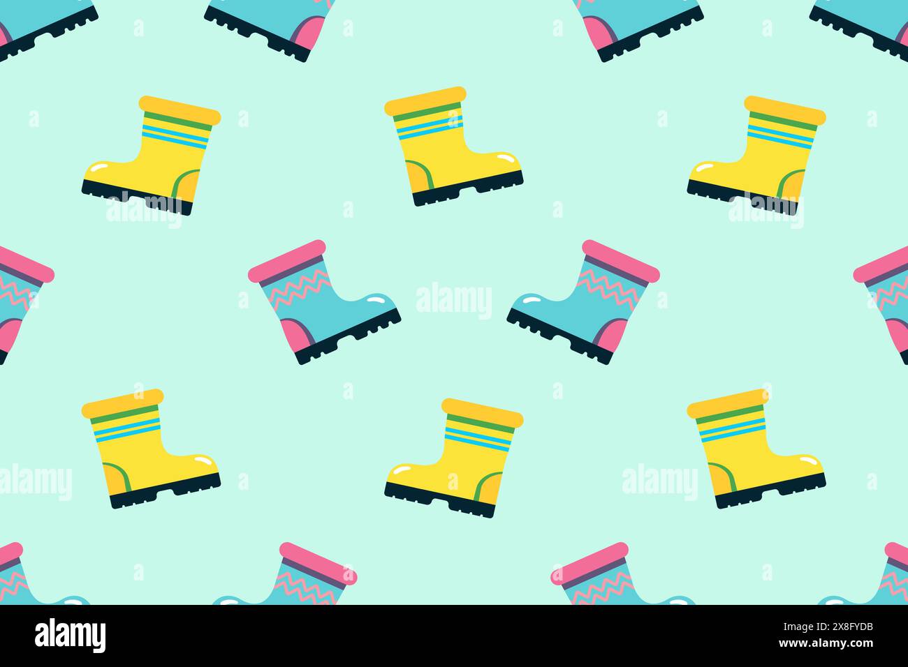 Vector pattern, featuring charming pairs of rubber boots. Ideal for ...