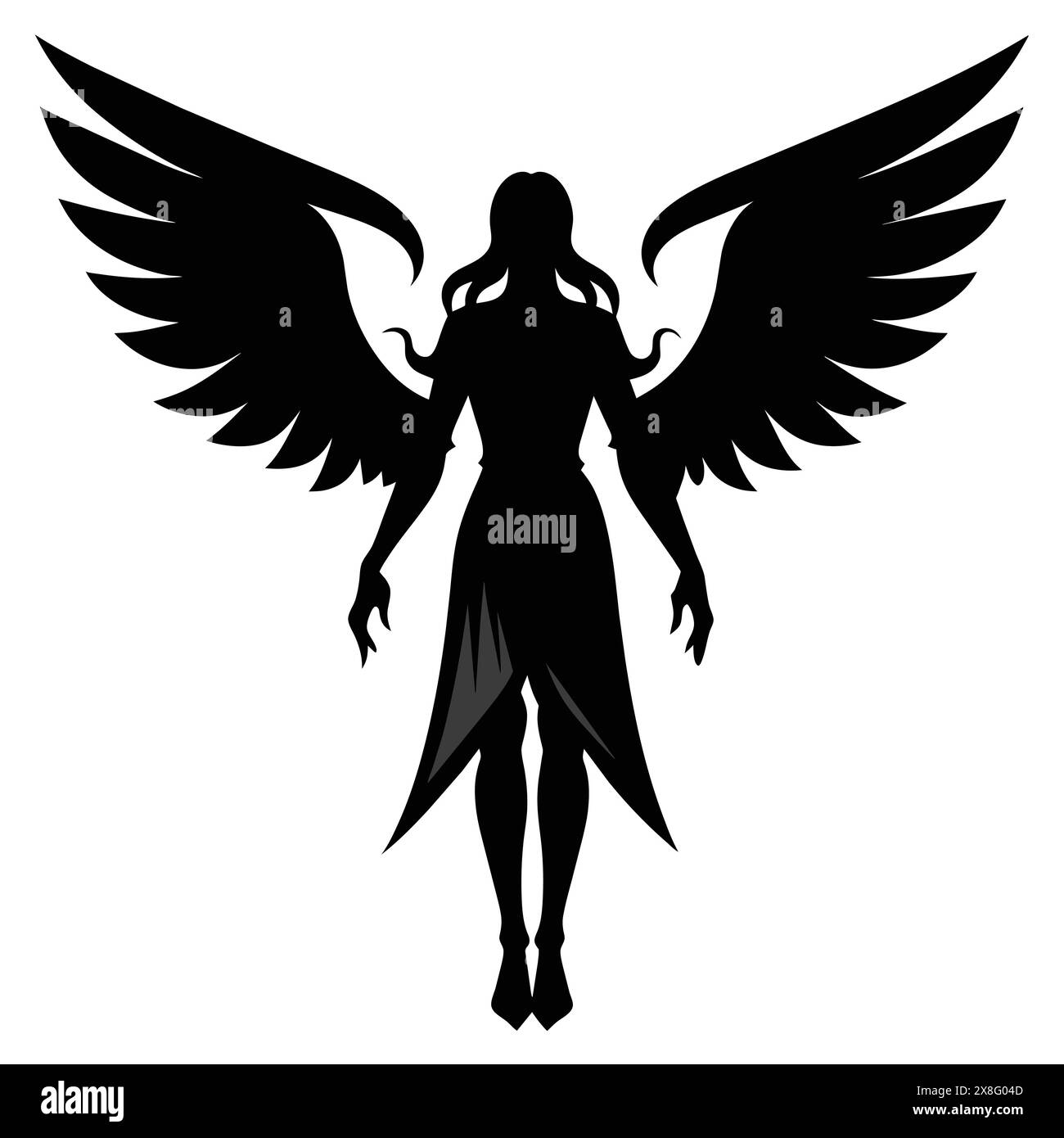 Silhouette flying angel hi-res stock photography and images - Alamy