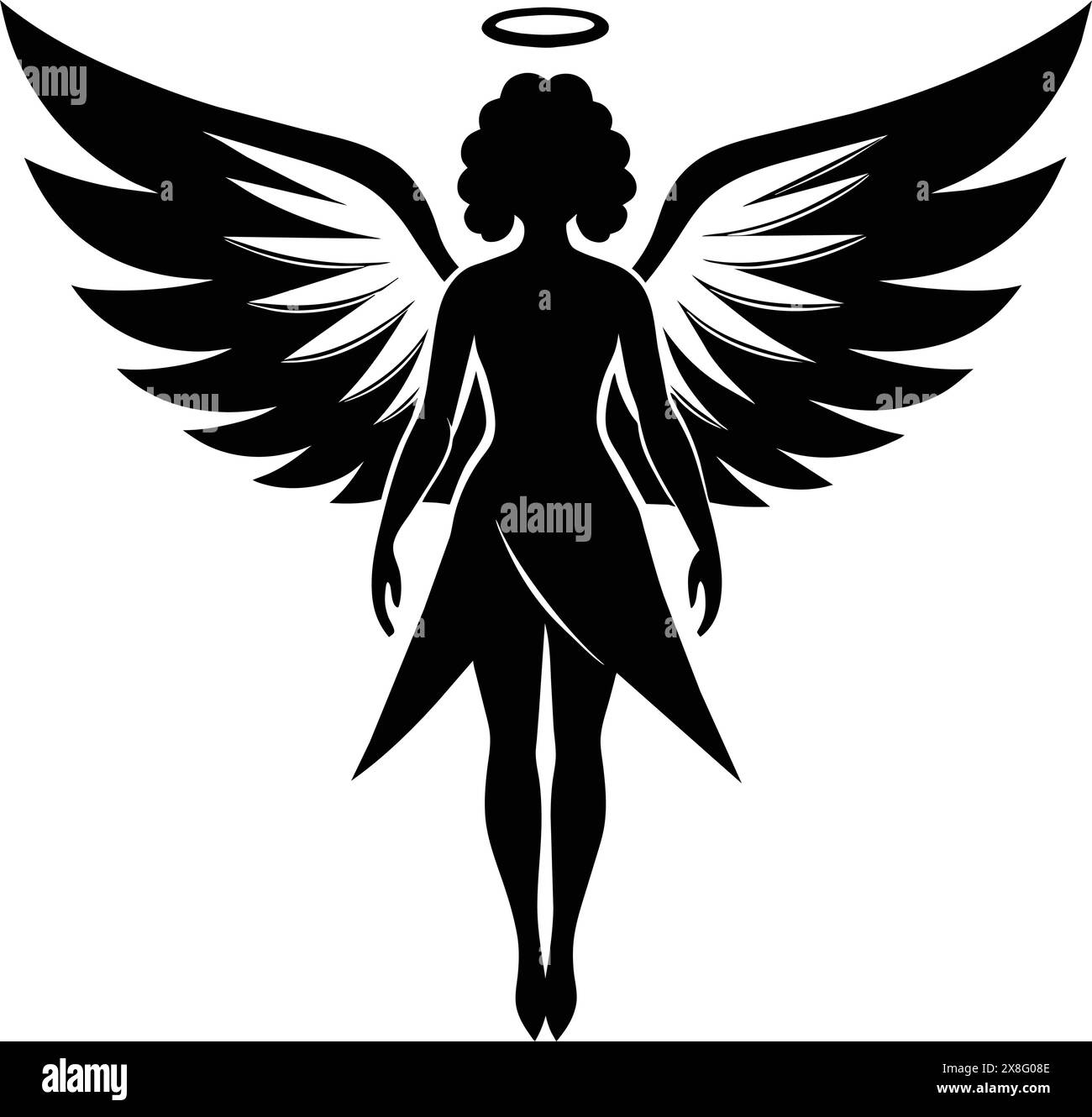 Silhouette flying angel hi-res stock photography and images - Alamy