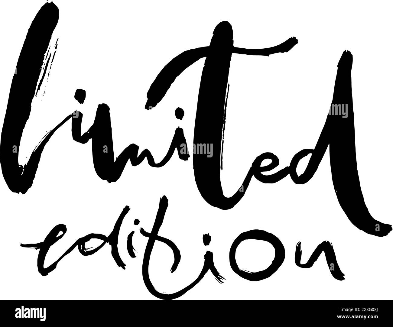 Limited edition font Black and White Stock Photos & Images - Alamy