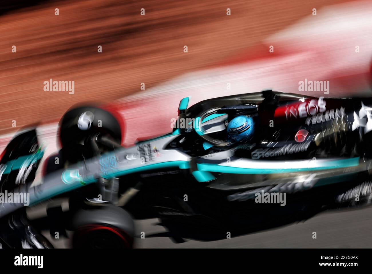 Monte Carlo, Monaco. 25th May, 2024. George Russell (GBR) Mercedes AMG ...