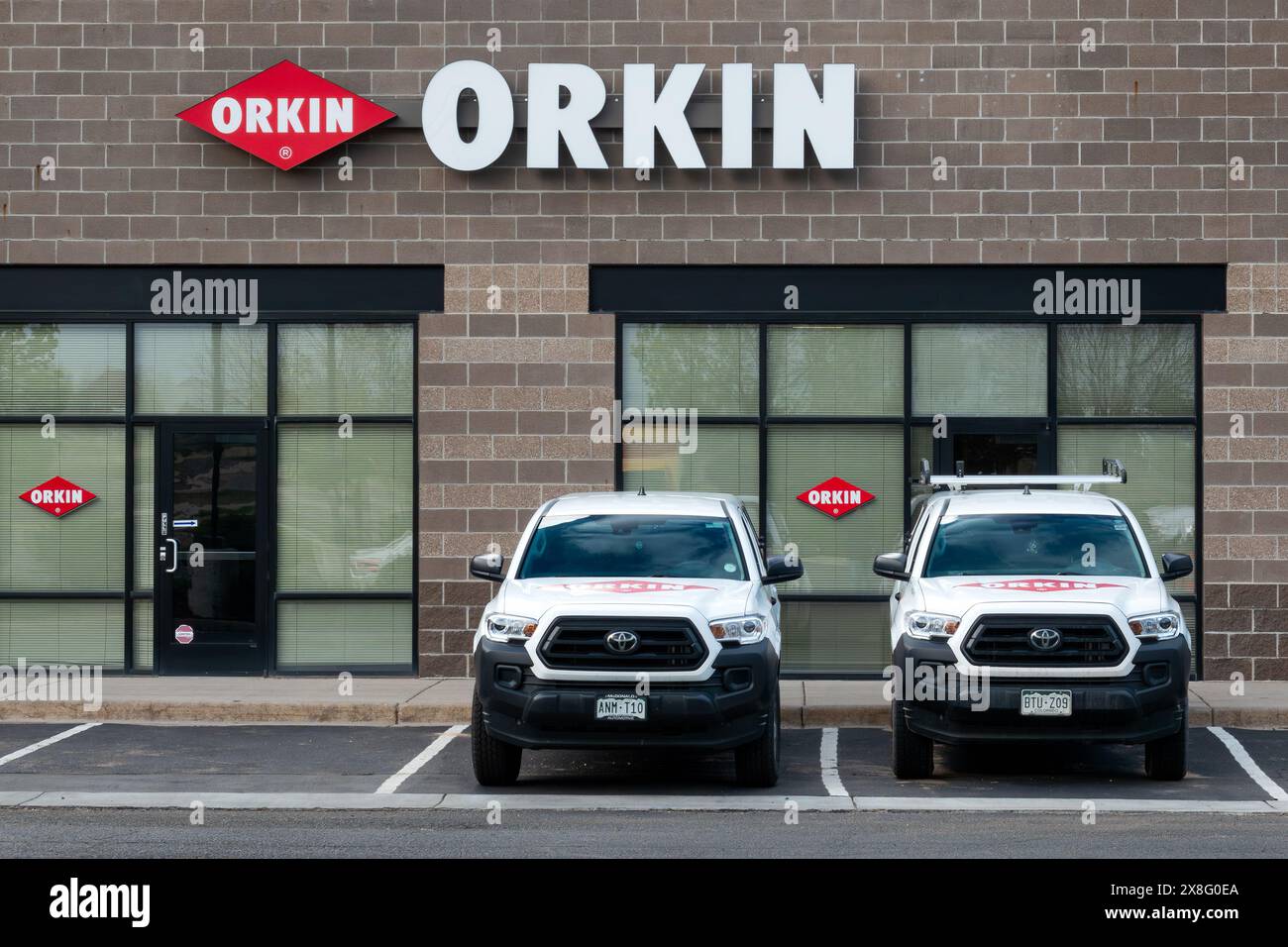 FORT COLLINS, CO, USA - MAY 12, 2024: Orkin Pest Control exterior ...