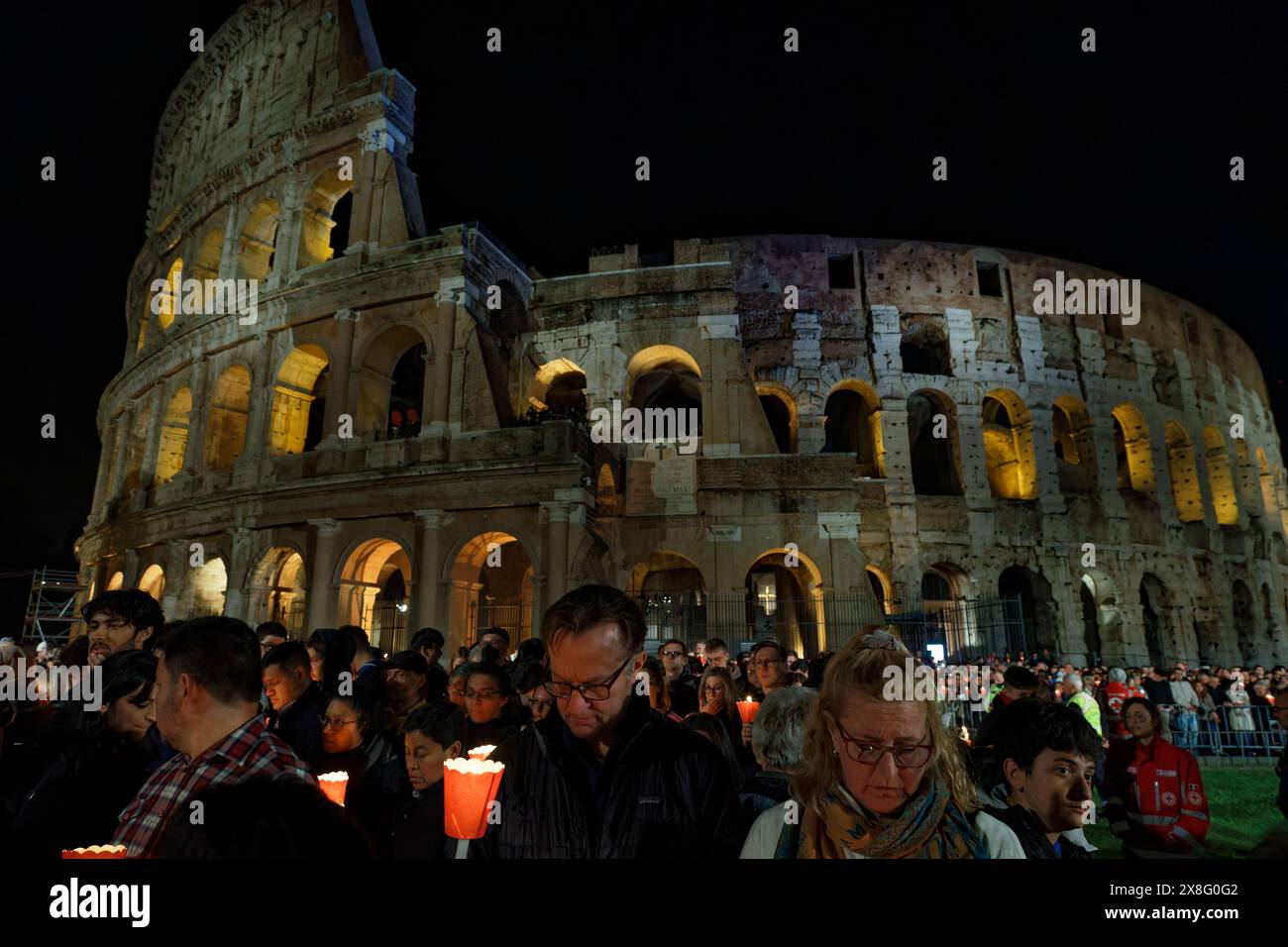 Via Crucis at Colosseum with Pope Holy Week event Christian faith ...