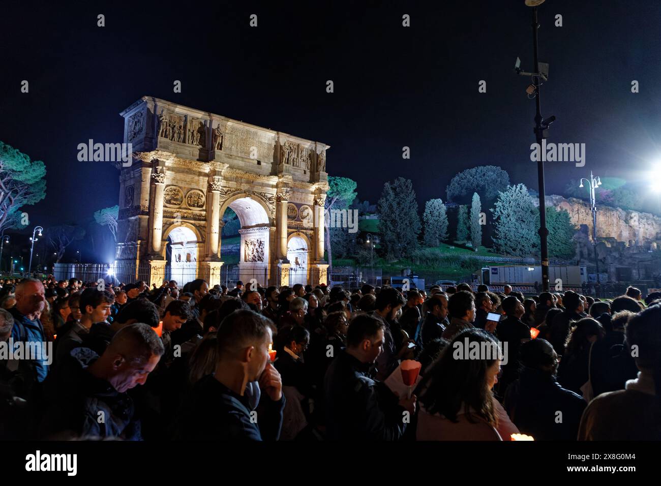 Via Crucis at Colosseum with Pope Holy Week event Christian faith ...