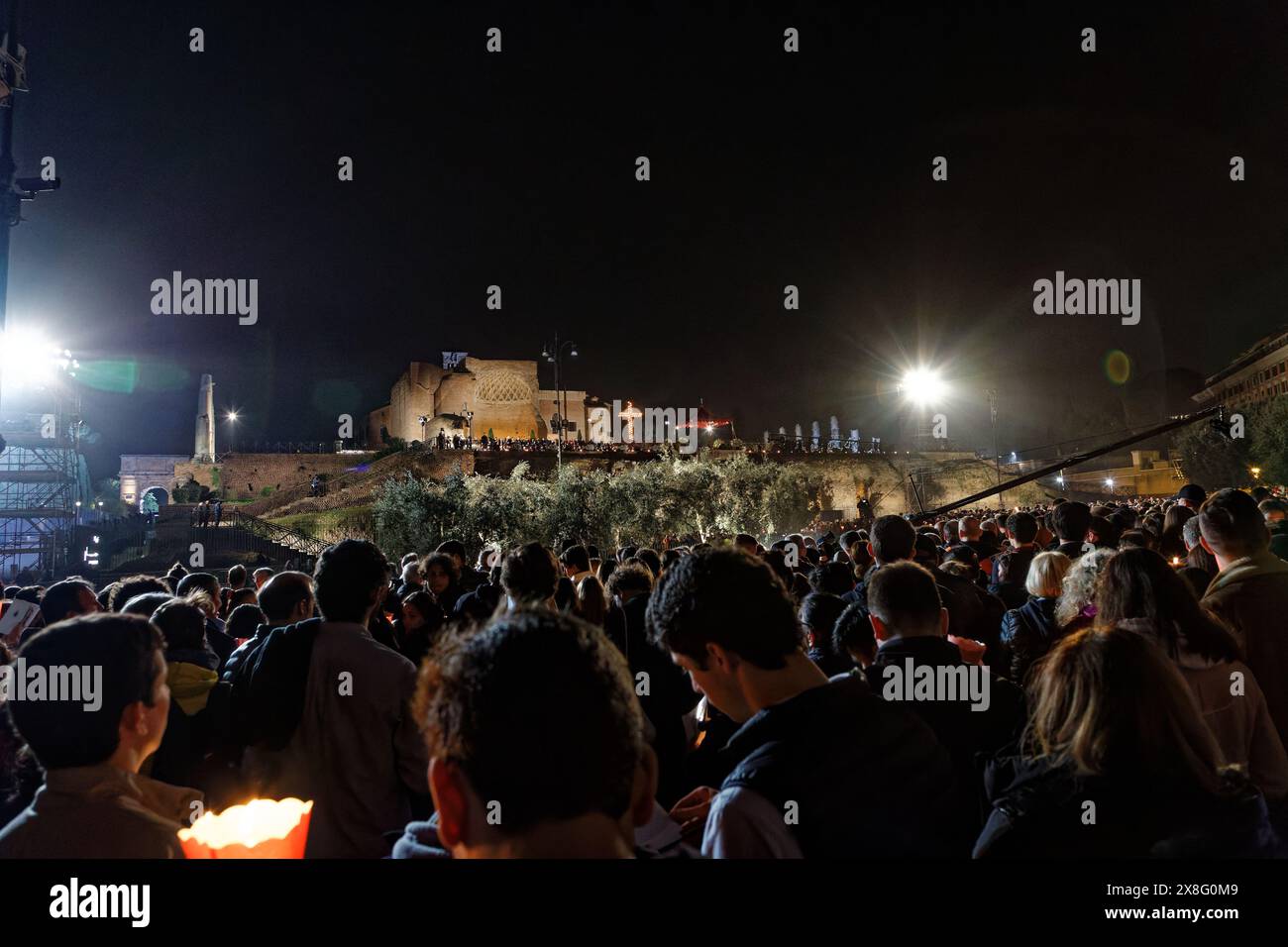 Via Crucis at Colosseum with Pope Holy Week event Christian faith ...