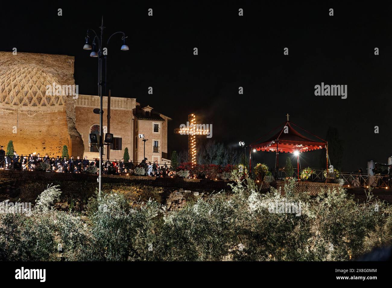 Via Crucis at Colosseum with Pope Holy Week event Christian faith ...