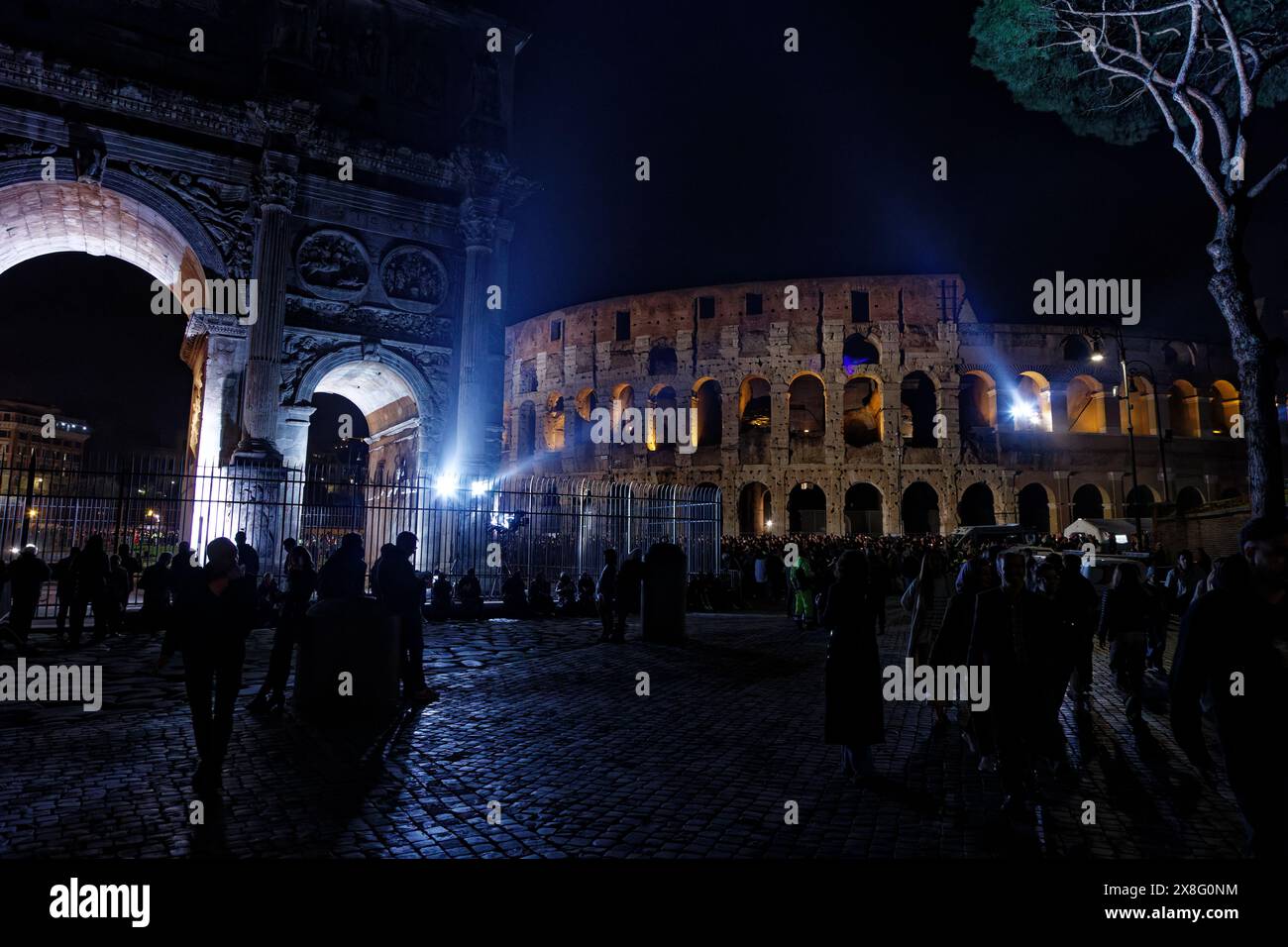 Via Crucis at Colosseum with Pope Holy Week event Christian faith ...