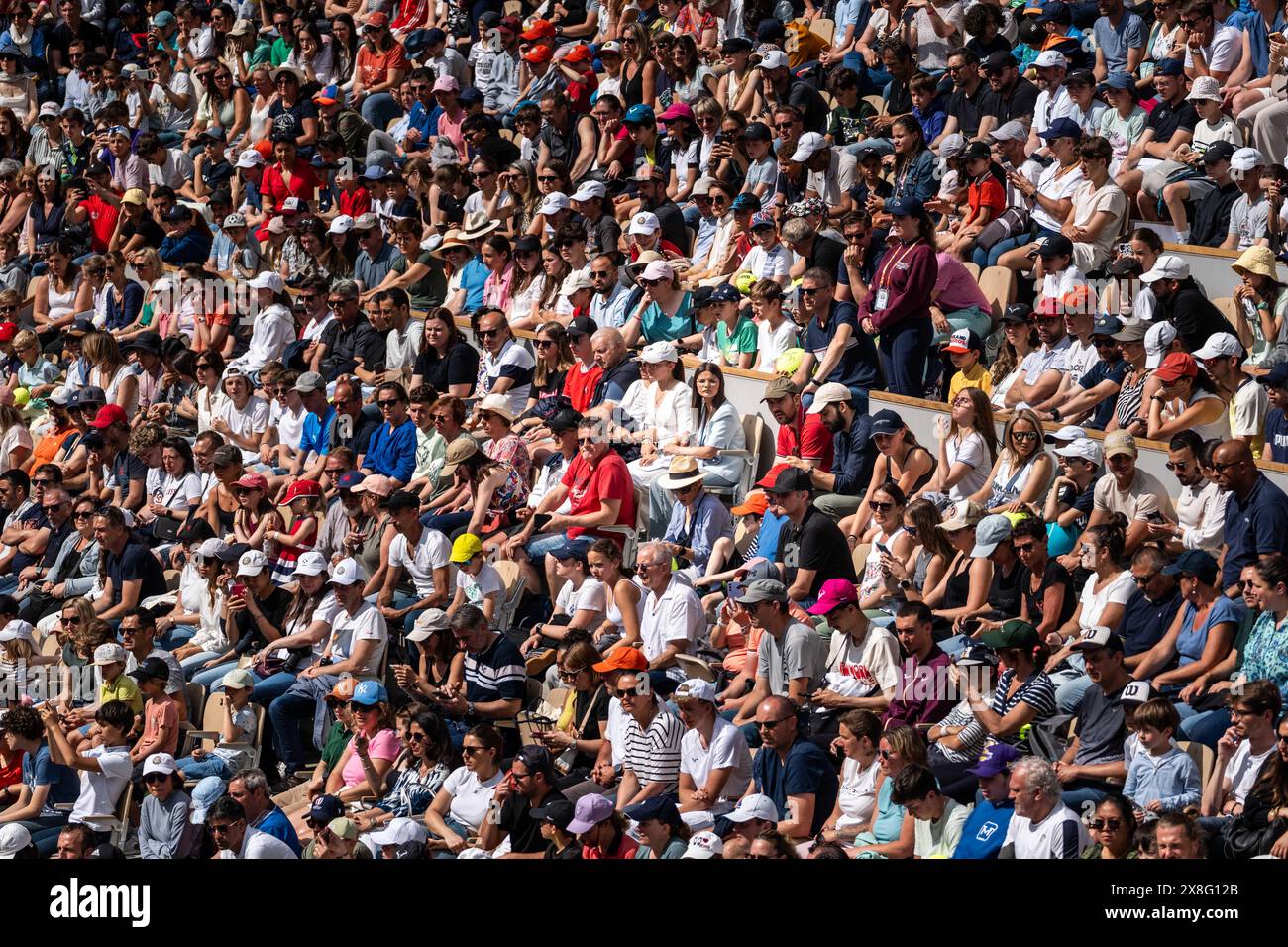 Paris, France. 25th May, 2024. The crowd of people in the grounds of ...