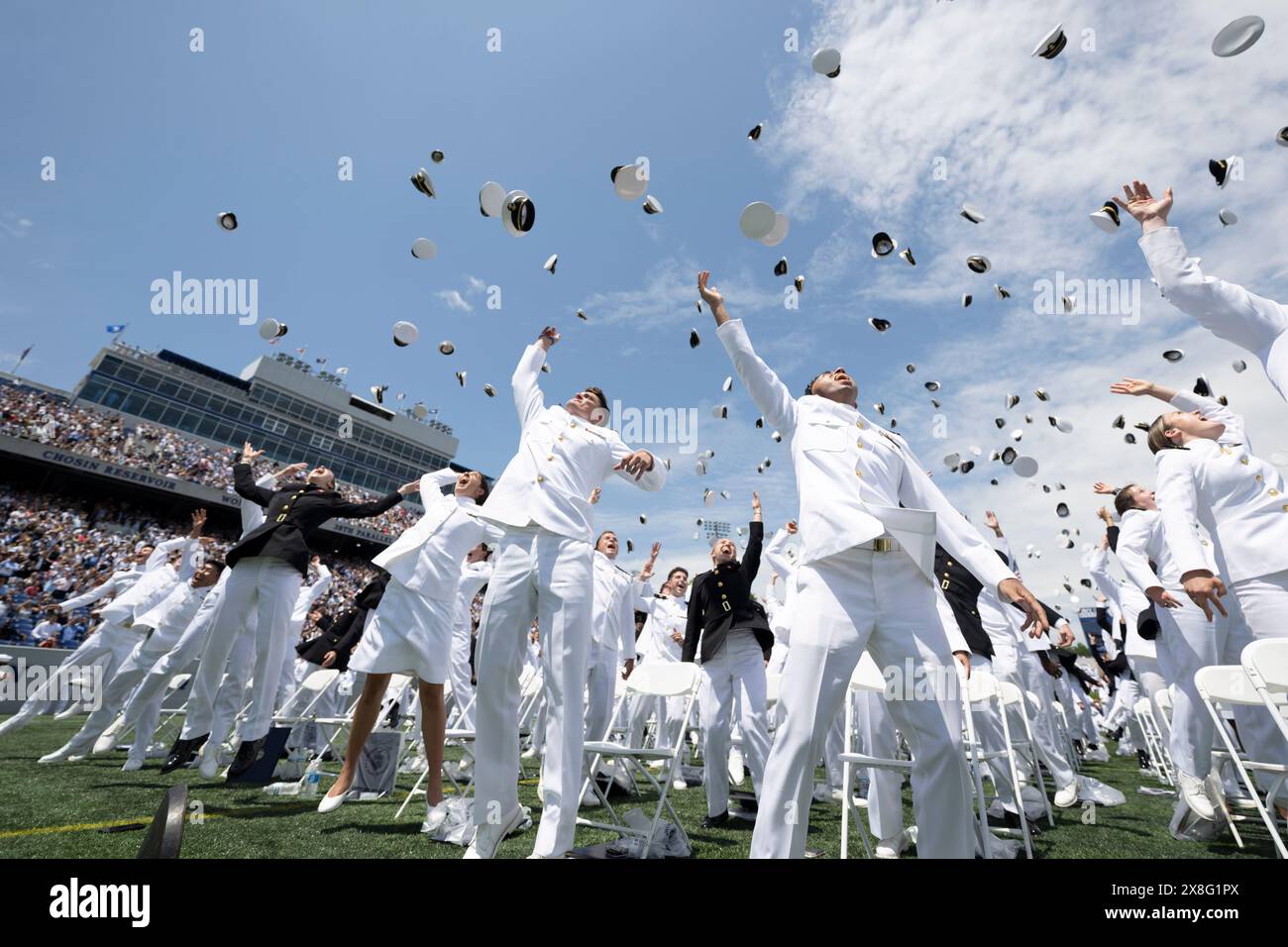 Annapolis, United States. 24th May, 2024. Newly commission Midshipmen ...