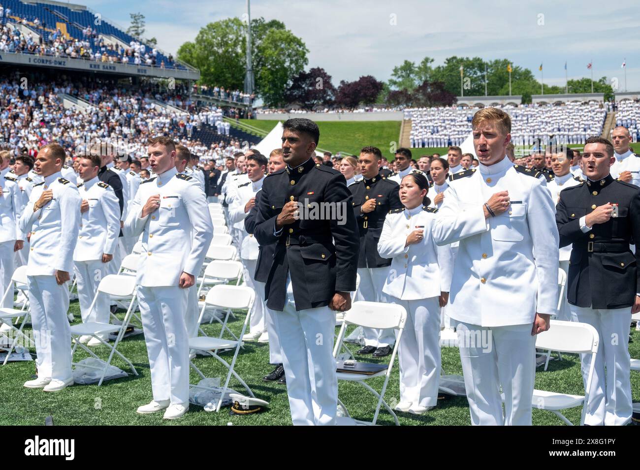 Annapolis, United States. 24th May, 2024. U.S Naval Academy Midshipmen ...