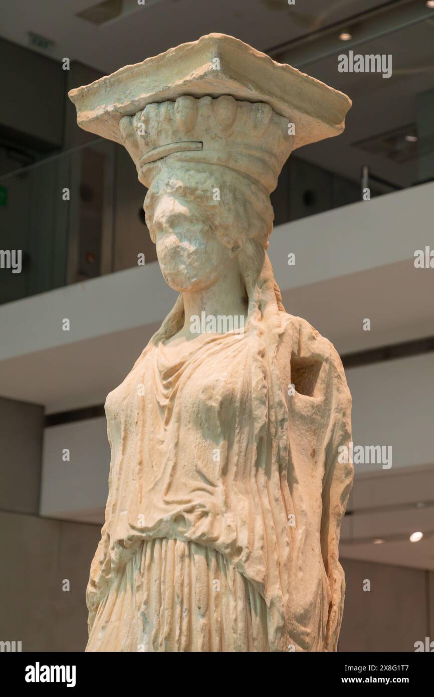 The Caryatids of Erectheion, The Acropolis Museum, Athens, Greece ...