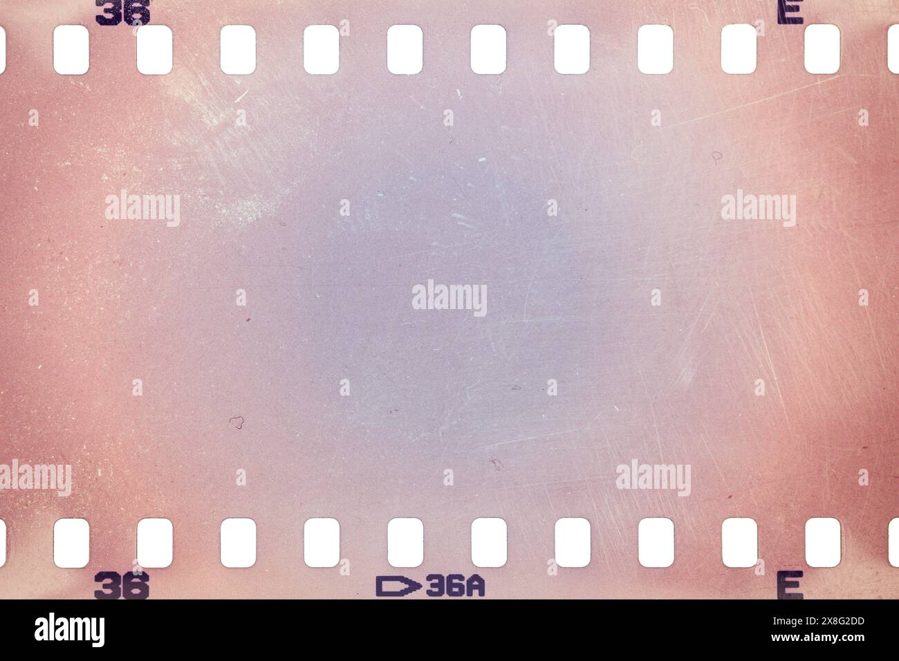 Dusty and grungy 35mm film texture or surface. Perforated scratched ...