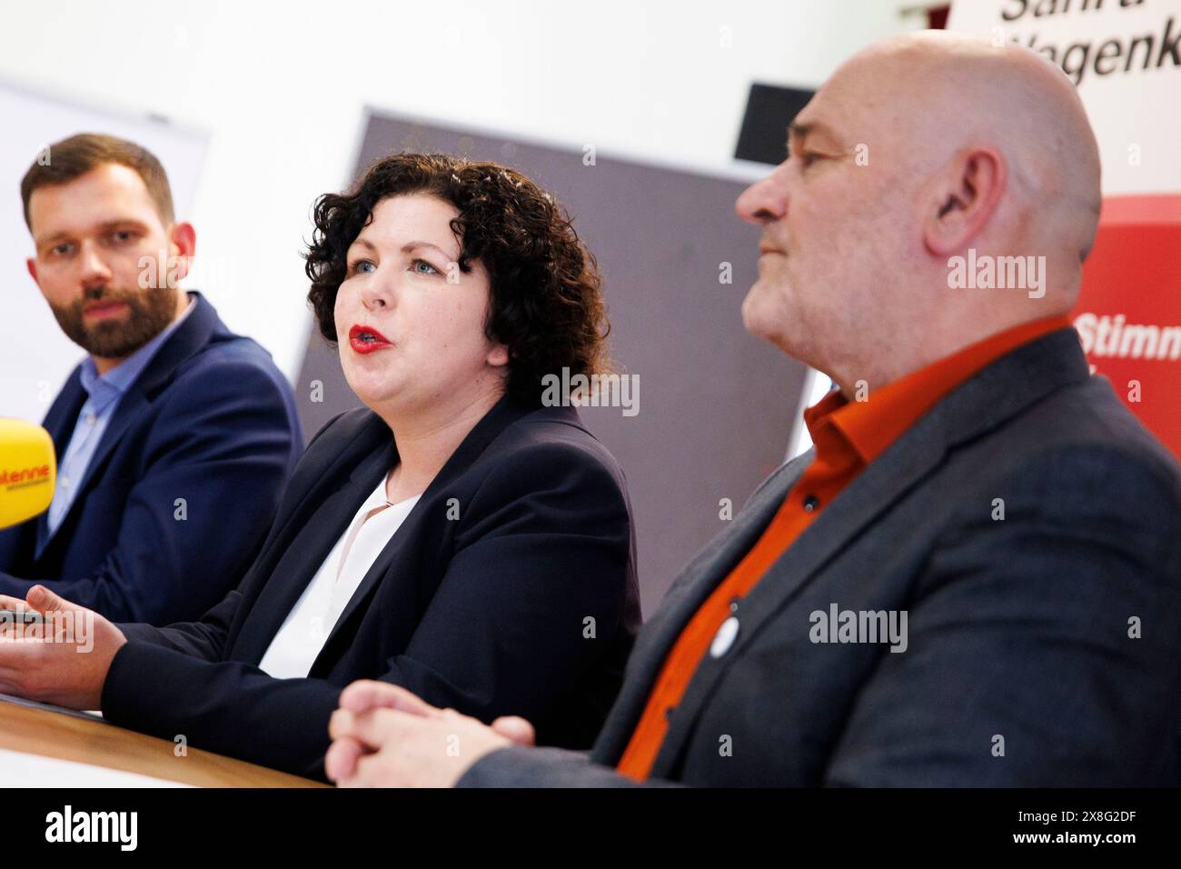 25 May 2024, Brandenburg, Schwedt/Oder: Stefan Roth (l-r), state ...
