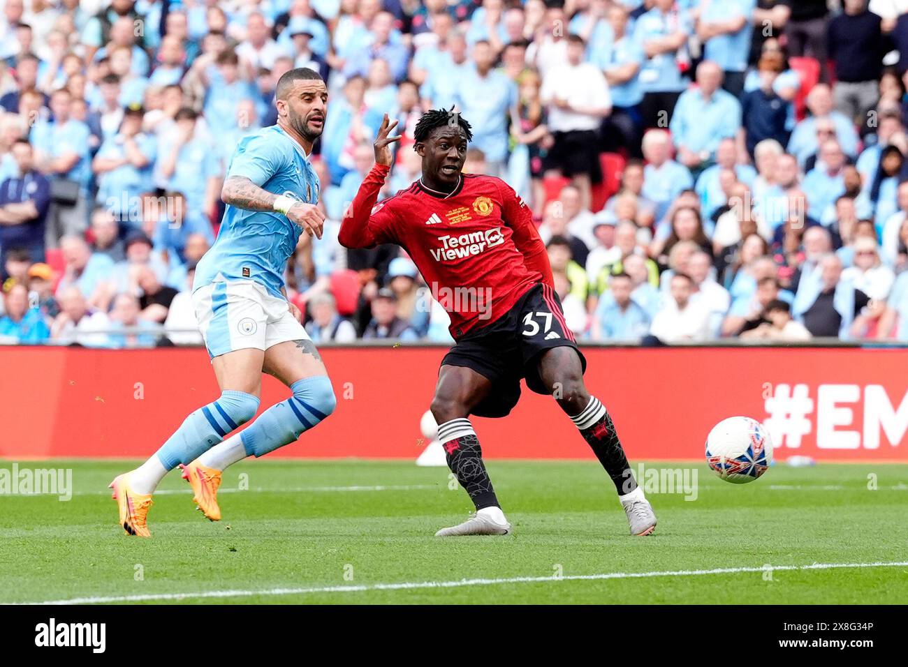 Manchester United's Kobbie Mainoo scores their sides second goal of the ...