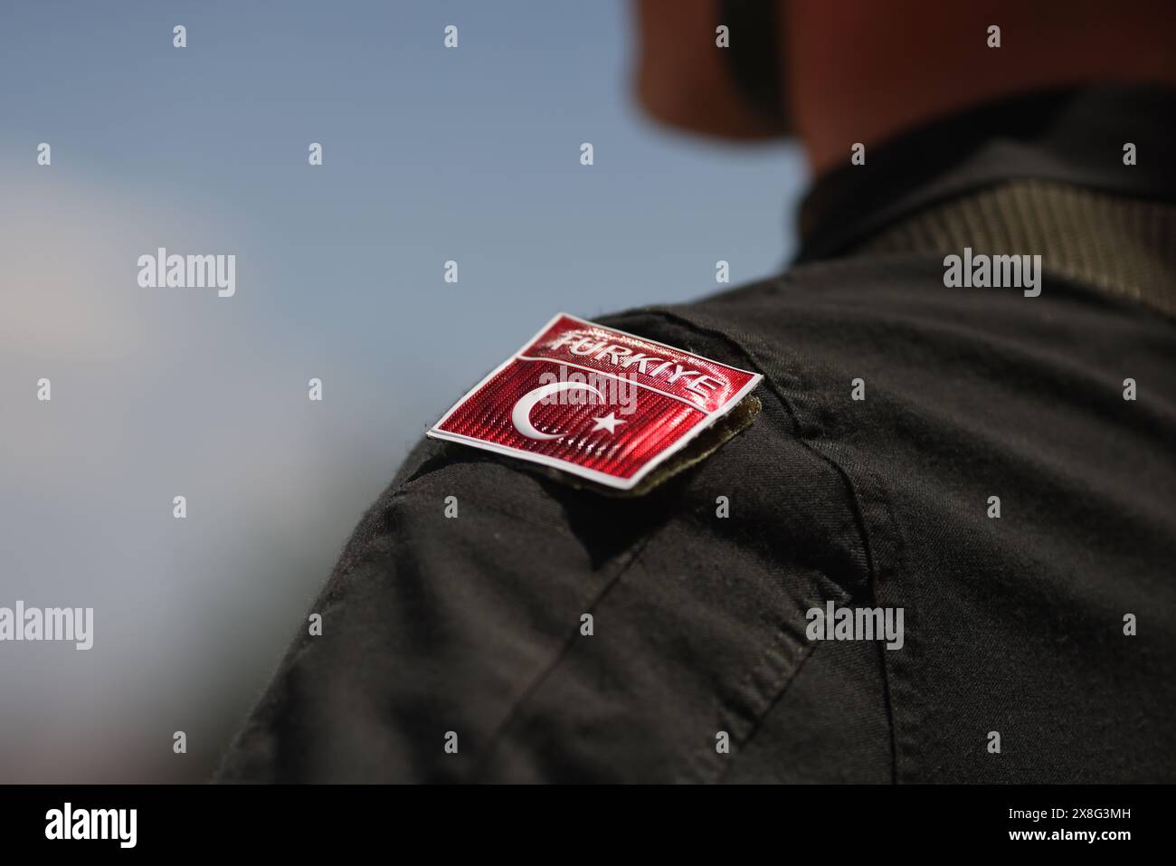 Details with the Turkish flag on the uniform of a Turkish soldier Stock ...