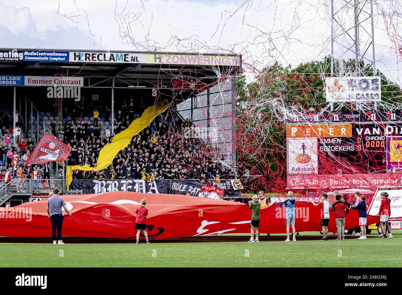 EMMEN, Netherlands. 25th May, 2024. football, Stadium Oude Meerdijk, Keuken Kampioen Divisie ...