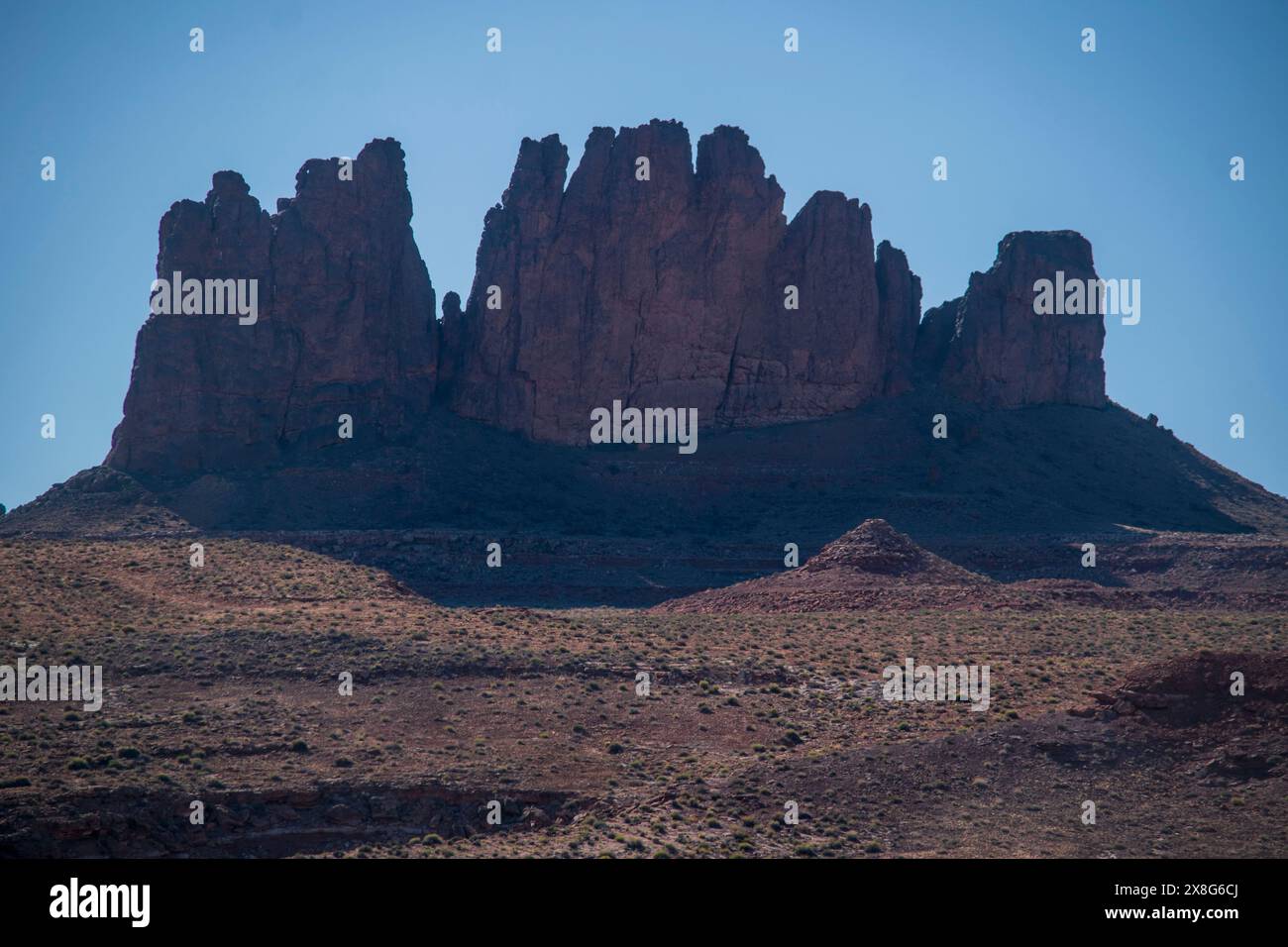 Raplee Ridge is a monocline rock formation near Mexican Hat, UT Stock ...
