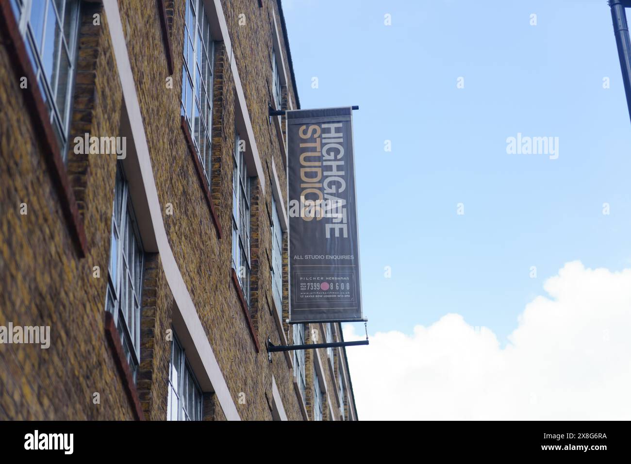 'Highgate Studios', signage on the studio buildings Stock Photo - Alamy