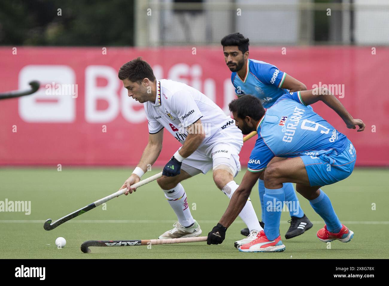 Antwerp, Belgium. 25th May, 2024. Belgium's Cedric Charlier and India's ...