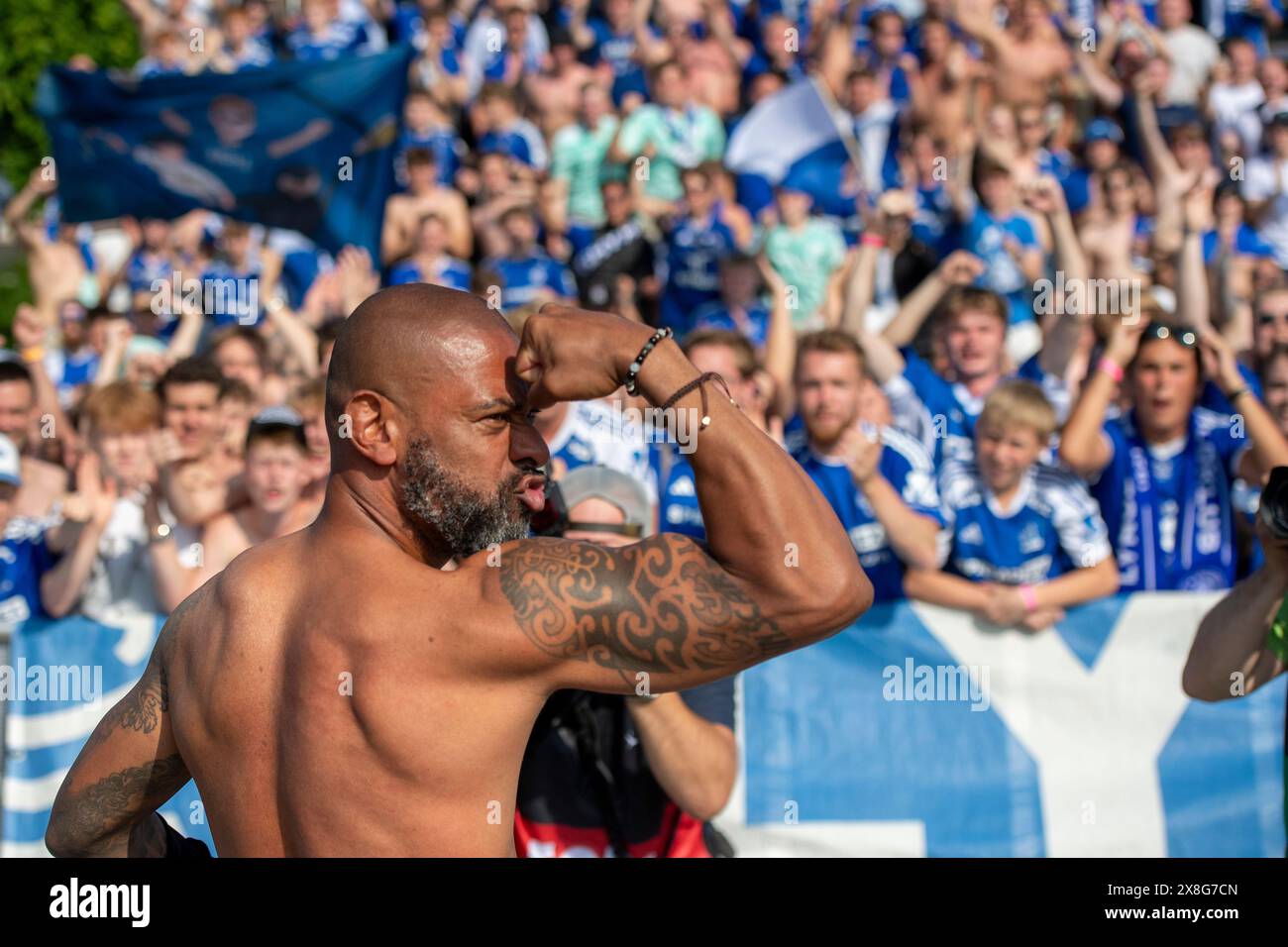 Copenhagen, Denmark. 25th May, 2024. Superliga match between Hvidovre ...