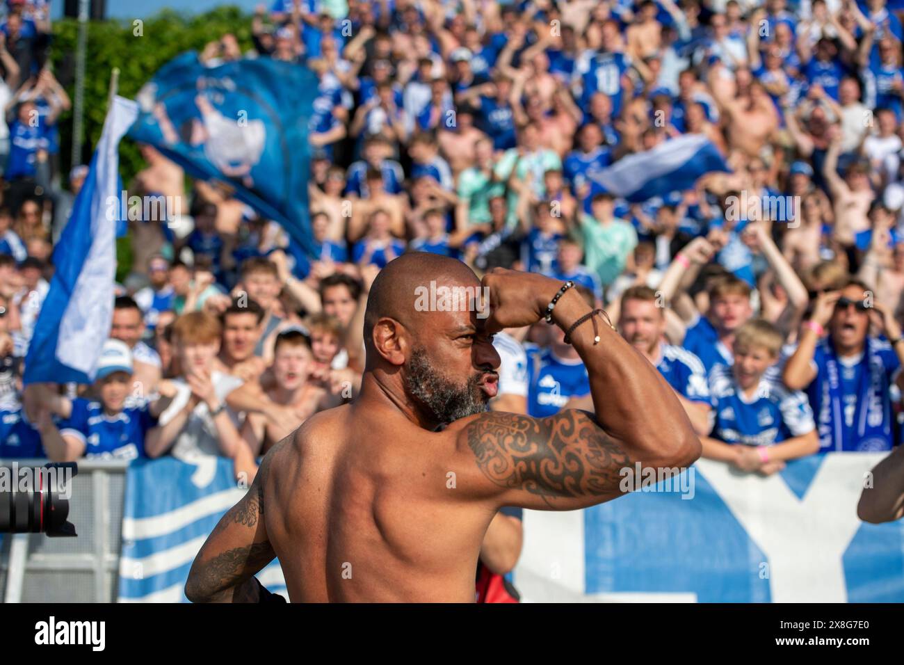 Copenhagen, Denmark. 25th May, 2024. Superliga match between Hvidovre ...