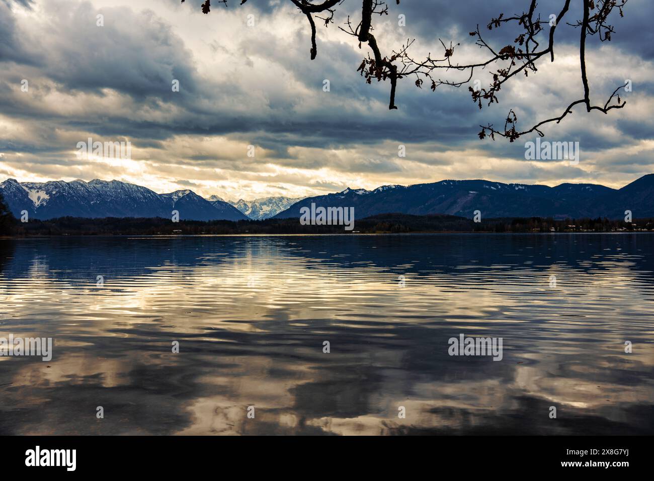 lake, alps, staffelsee, uffing, bavaria, mountain lake, scenic ...