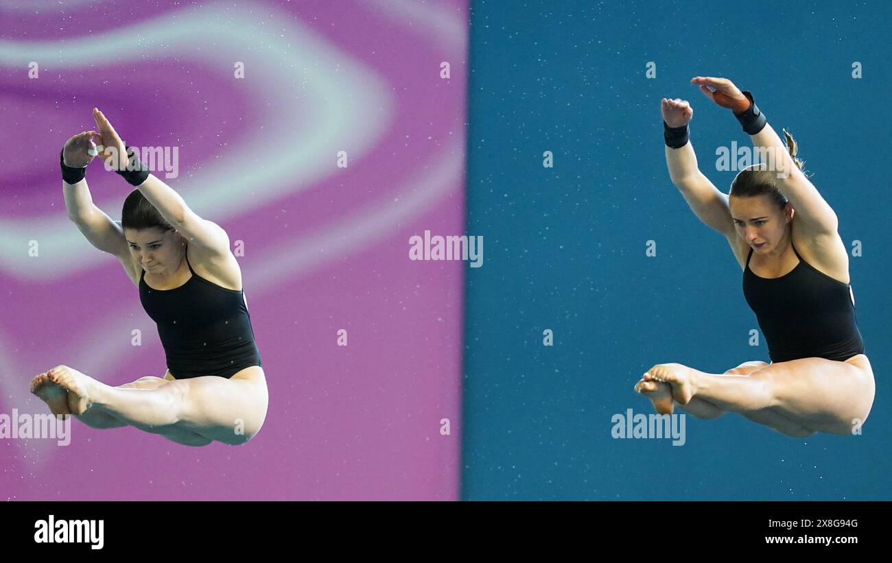 Lois Toulson (R) and Andrea Spendolini-Sirieix in action during the ...
