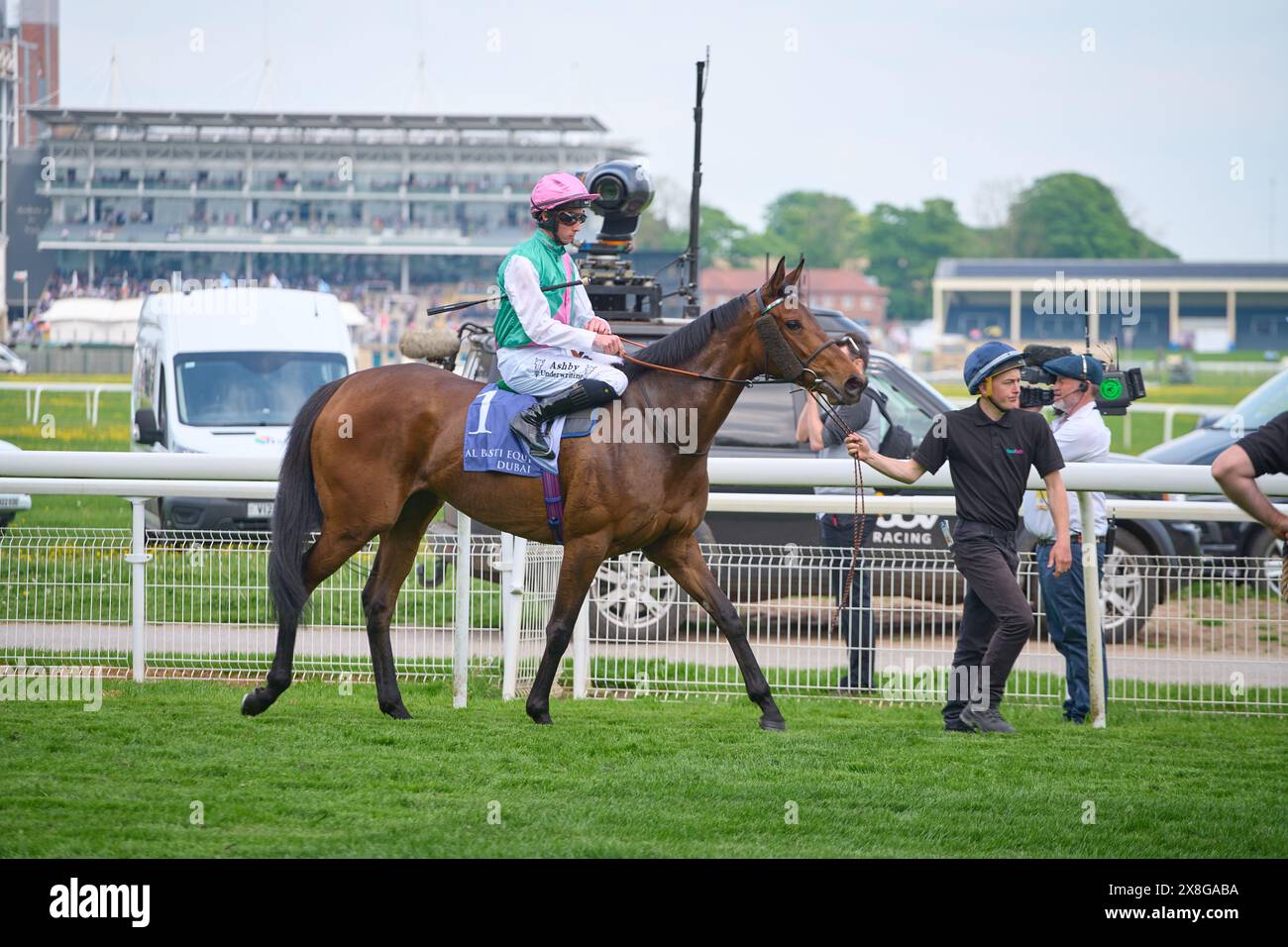 Jockey Rossa Ryan on Bluestocking at York Races Stock Photo - Alamy